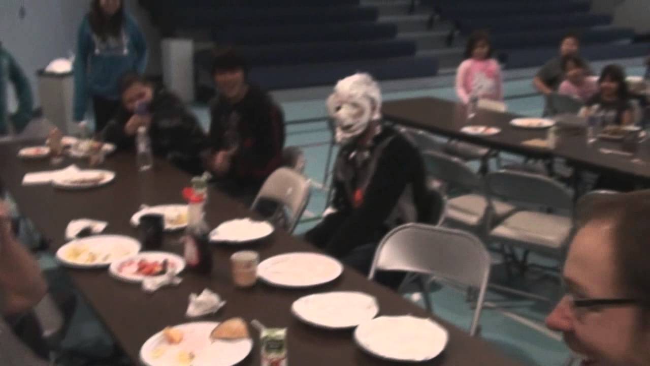 Mr Cyr gets cream pie in the face - YouTube