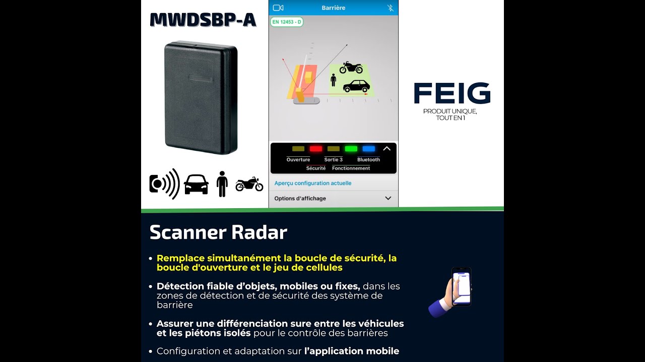 Scanner radar FEIG MWDSBP-A : paramétrage simple et rapide ! - YouTube