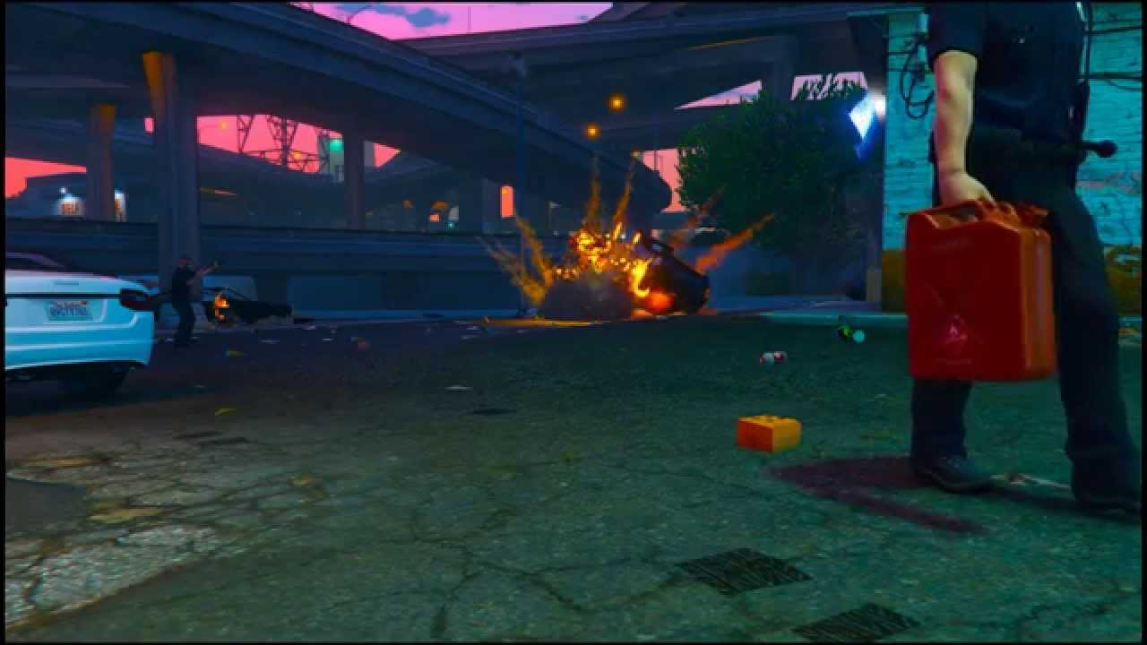 GTA V: Car explosion in slow motion - YouTube