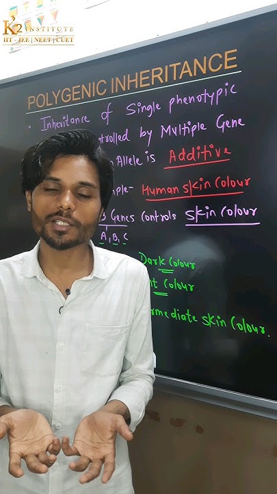 Polygenic Inheritance - Principles of Inheritance and Variation | Class 12 #k2institute #shorts ...