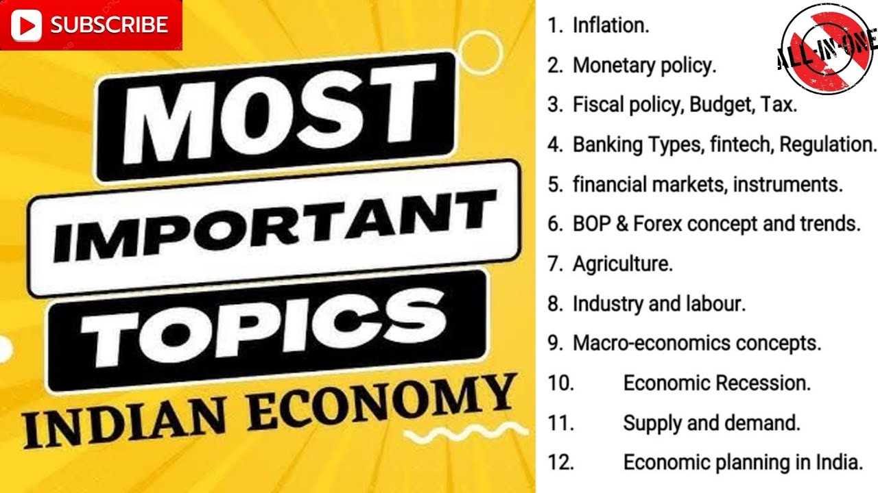 Most important topics of economy | Indian economy important topics ...