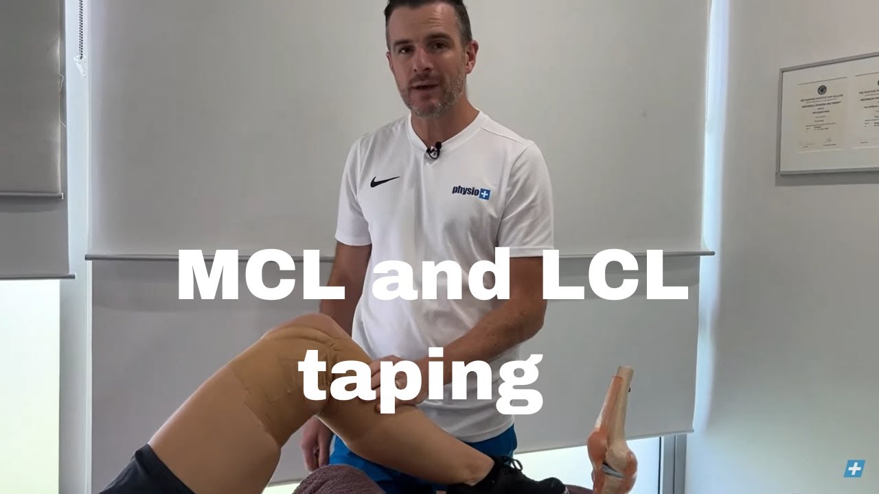 How to tape for knee support MCL and LCL - YouTube