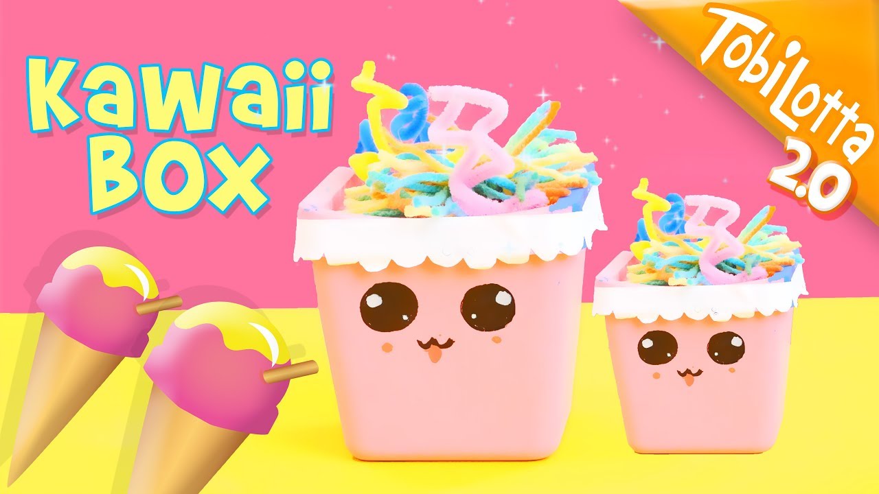 Kawaii BOX DIY Bastelidee Kinder basteln Kawaii Basteln zeichnen malen ...