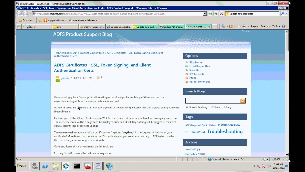 SSL Certificates and AD FS - YouTube