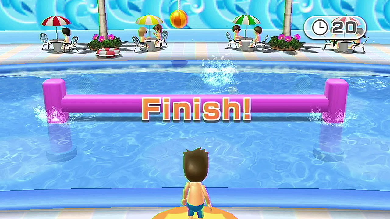 Wii Party - 1 vs 3 Player Minigame - Splash Bash - YouTube