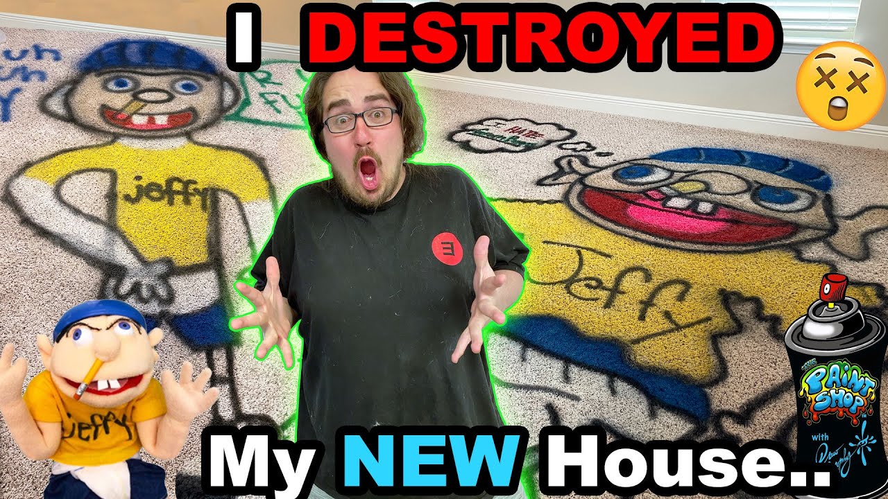 SPRAY PAINTING SML JEFFY ON MY CARPET!! (WINNER GETS $1,000) - YouTube