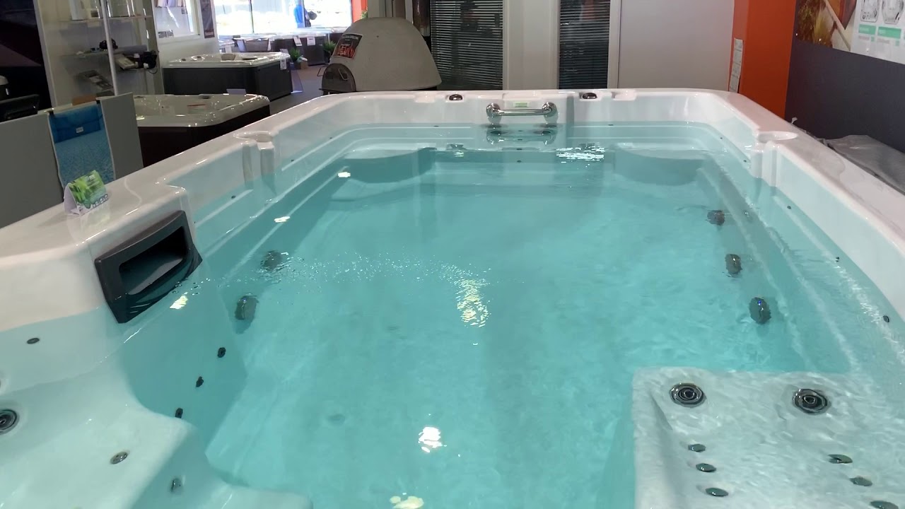 sapphire spas swim spa in nz showroom - YouTube