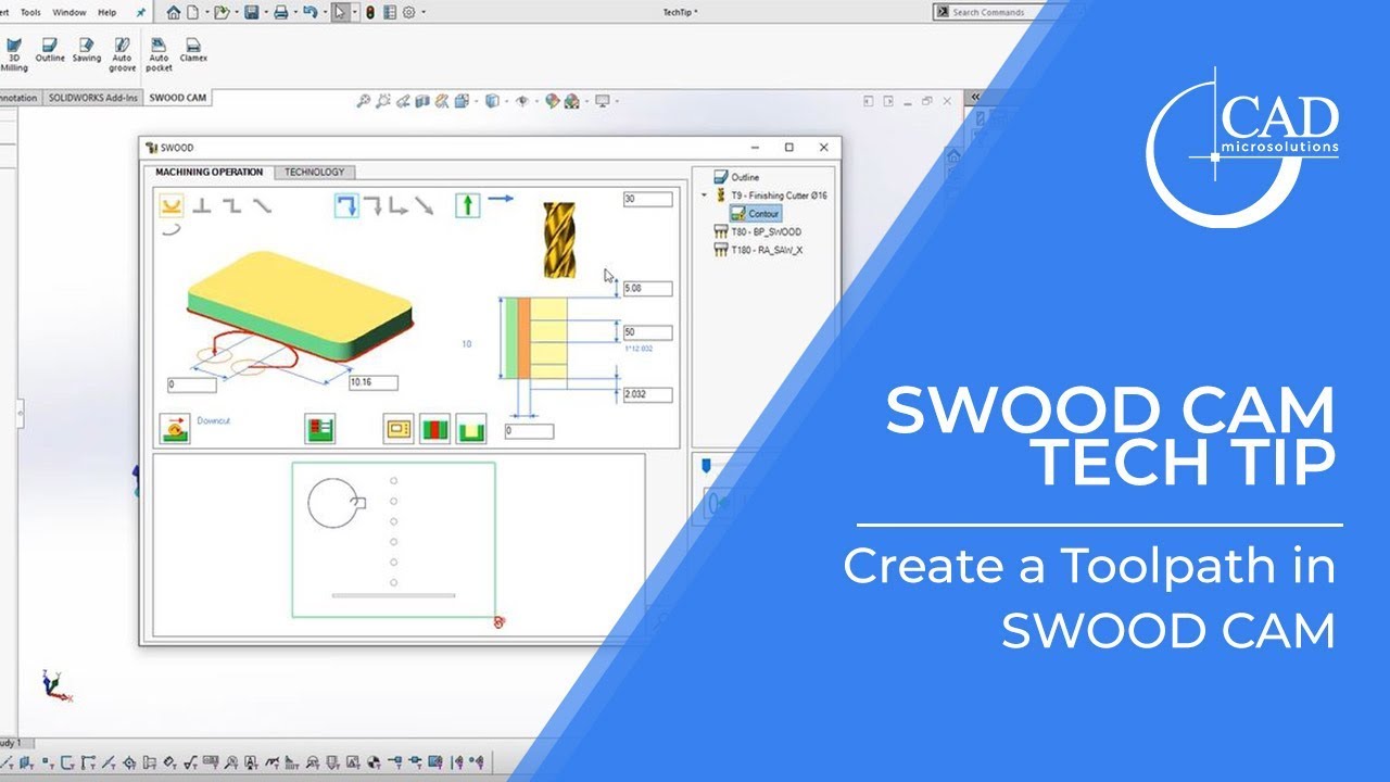 Tech Tip Tuesday: How to create a Toolpath in SWOOD CAM - YouTube