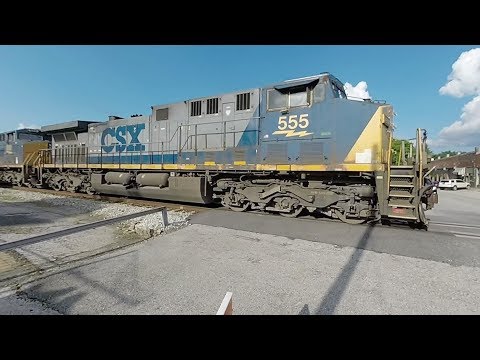 CSX Container Train Q125 - CSX 555, 880, 462 - YouTube