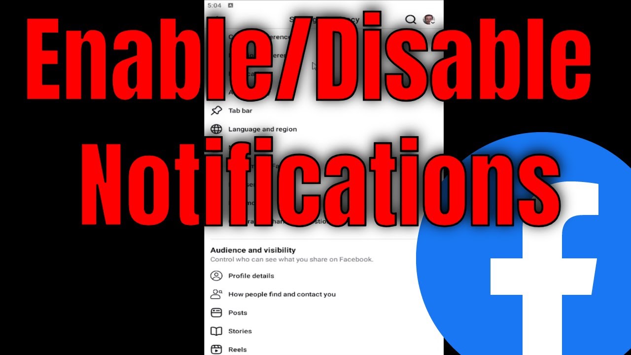 How to Enable/Disable Facebook Notifications [2026] - YouTube