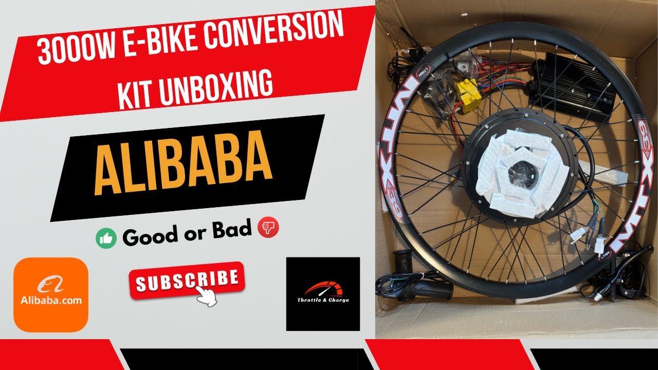 3000W e-bike conversion kit from Alibaba unboxing good or bad - YouTube