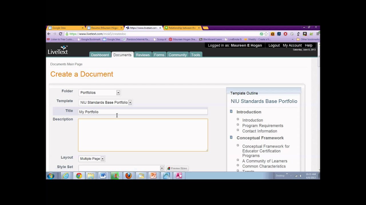 Creating a Livetext Portfolio Document - YouTube
