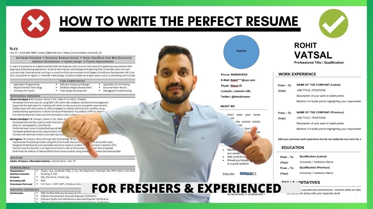 Make the perfect resume | For freshers & experienced | Step by step ...