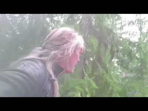 24. Sweaty walk! Hunter rubber boots + rubber rain wear in heavy rain