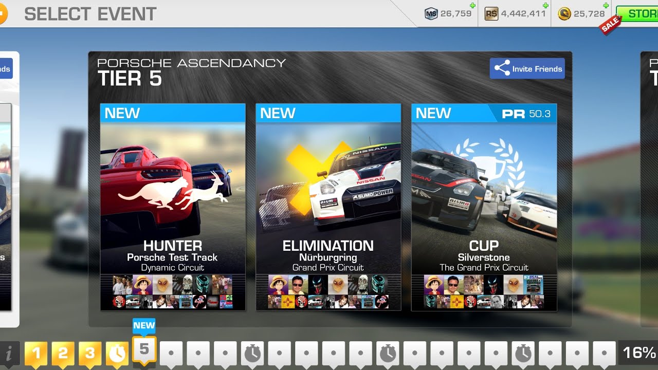 Real Racing 3 Career: ELITE / Porsche Ascendancy Tier 5 (PR 50.3) - YouTube