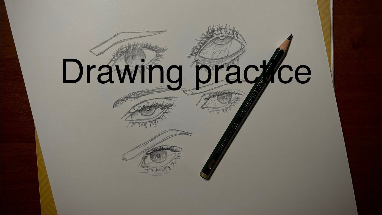 Never stop practice. Eyes sketching. Pencil drawing technique. Drawing ...