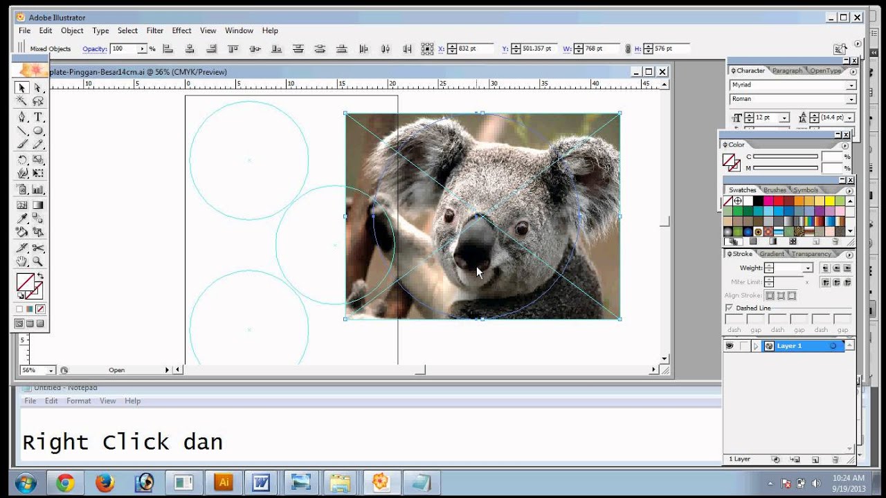 Kaedah Menggunakan Template Pinggan - YouTube
