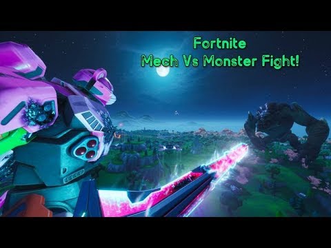 Fortnite Season 9 Event! Mech Robot Vs Monster Replay! Best View! - YouTube