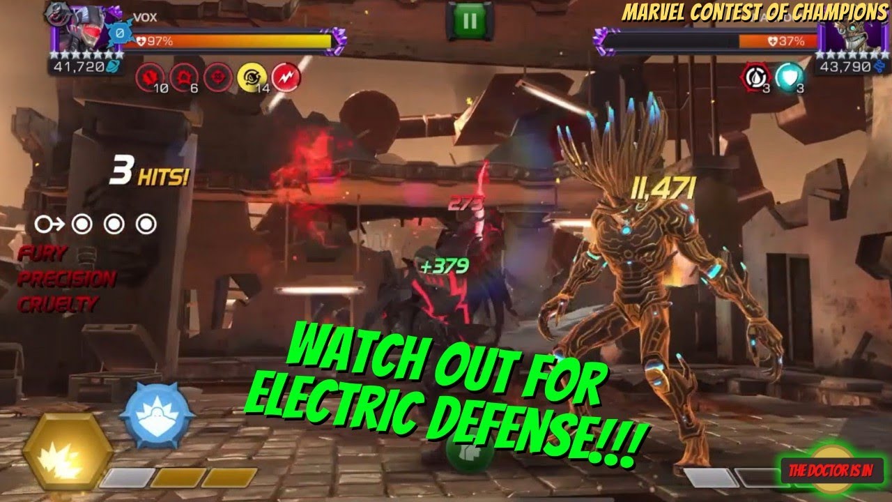 How To Beat The Electric Defense Warlock in the MCOC Event Quest Grey ...
