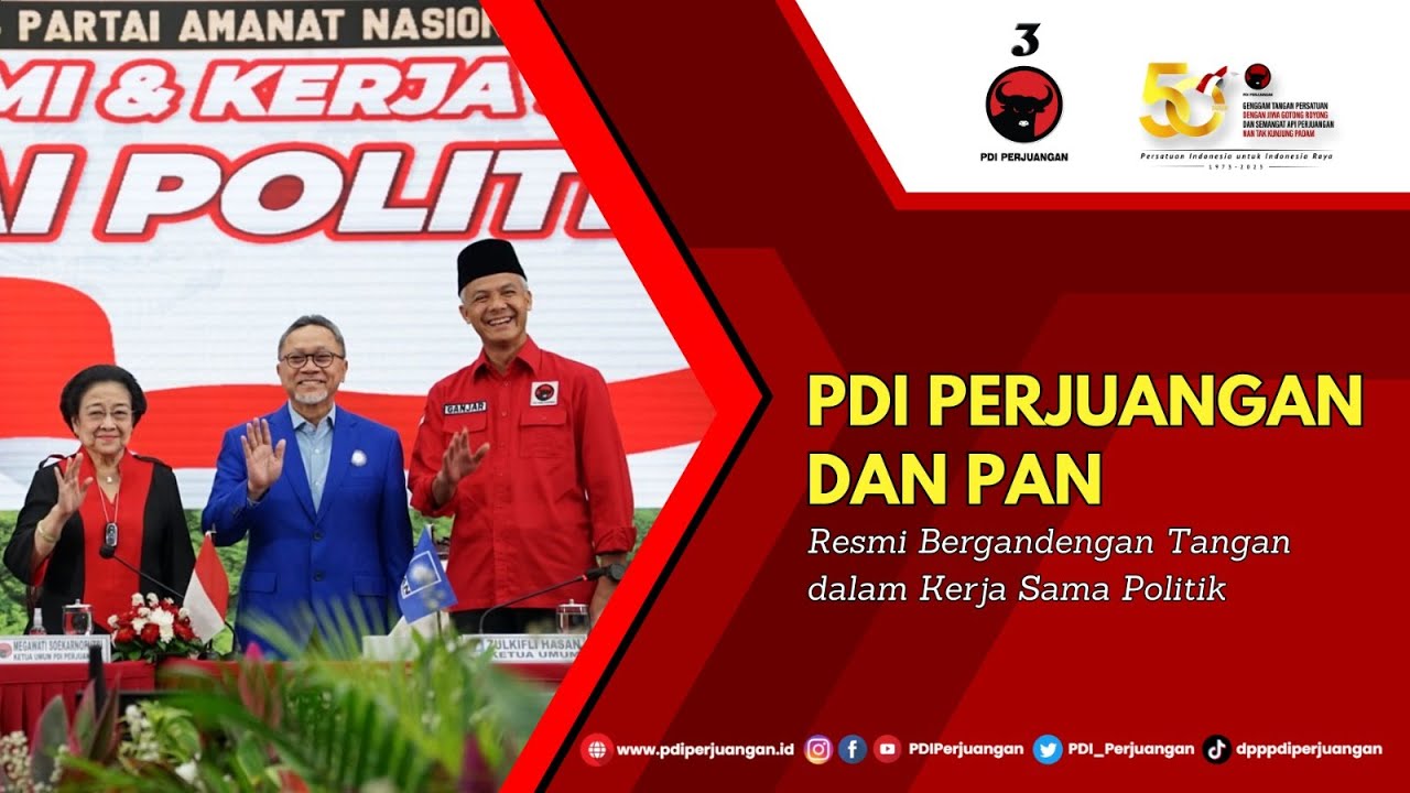 PDI Perjuangan dan PAN Resmi Bergandengan Tangan dalam Kerjasama ...