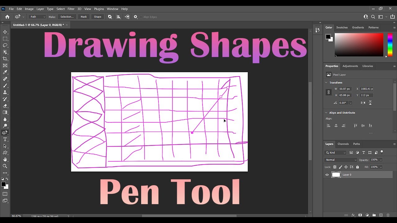 How to make Drawing Shapes with Pen Tool in Photoshop - Manu Ideas ...