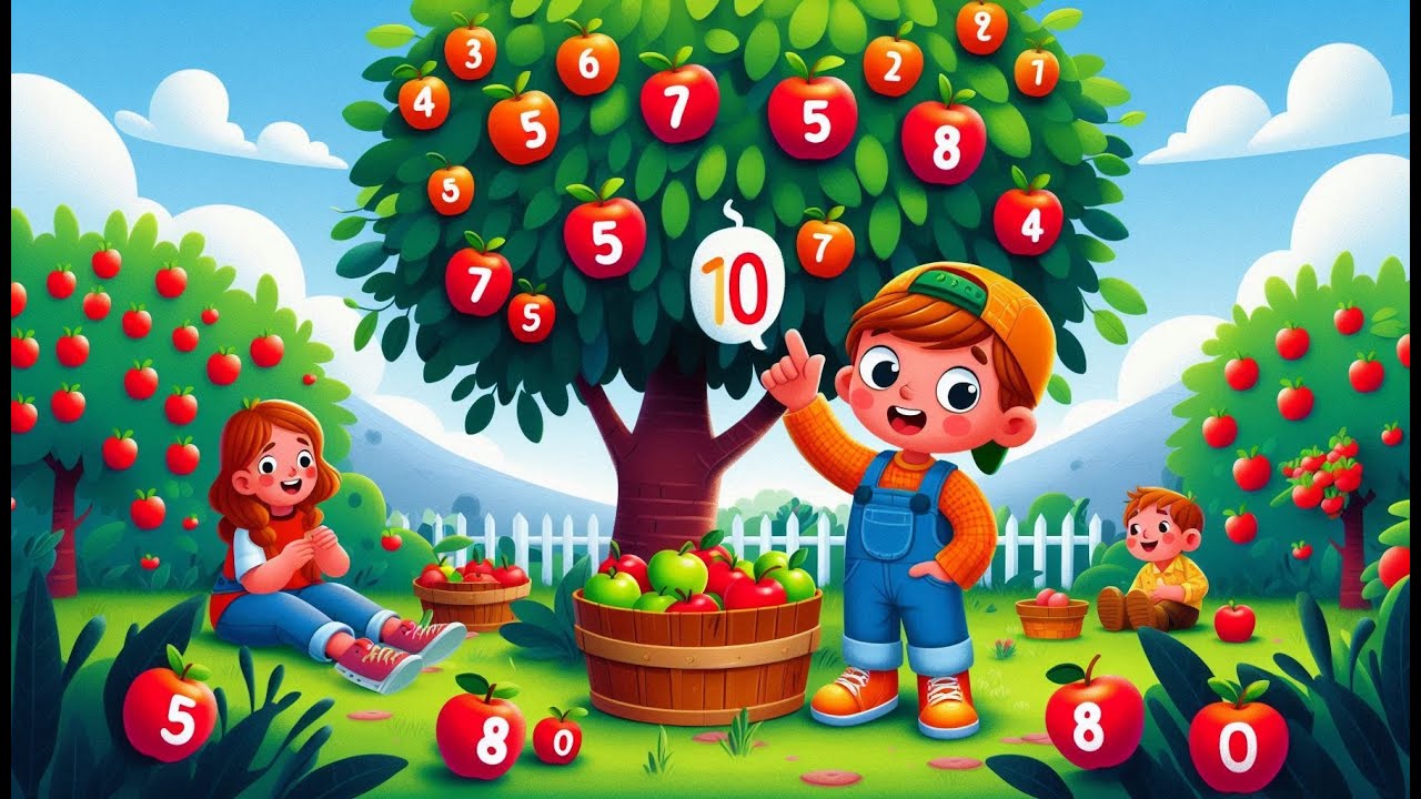 Picking Apples and Count 1 to 10! 🍏🍎 Kids’ Counting Song" - YouTube
