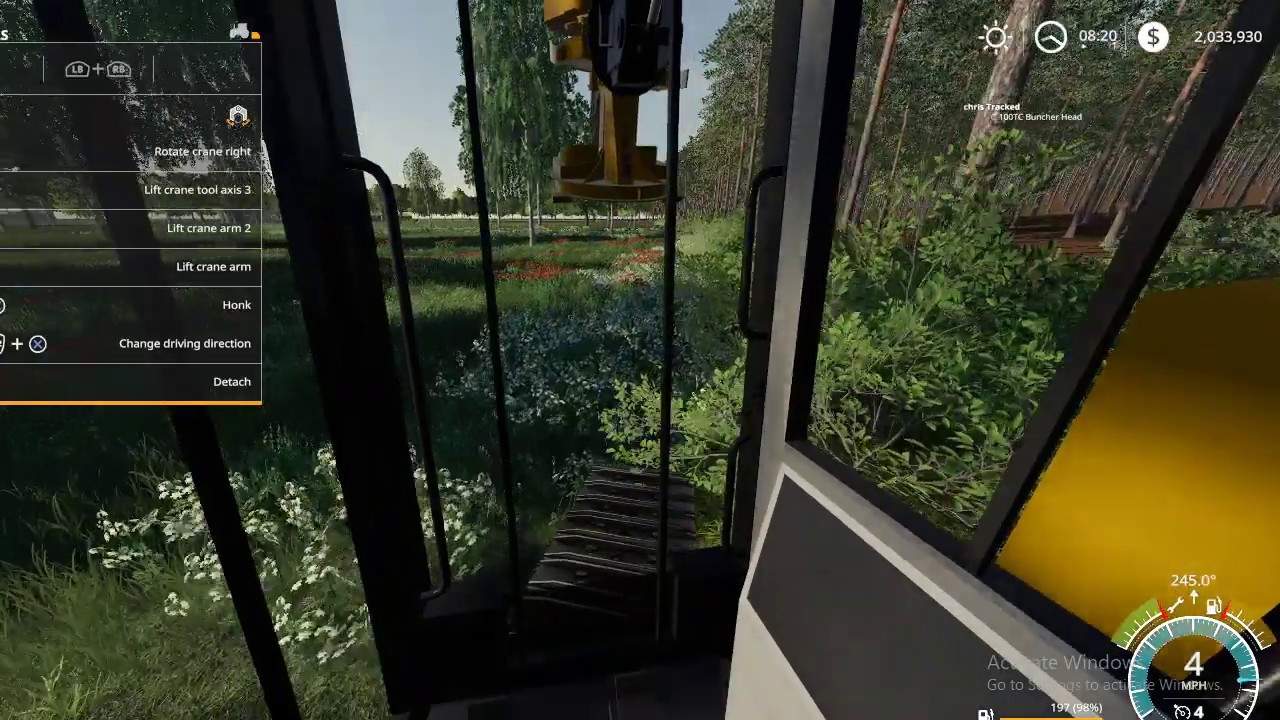 farming simulator 19 cutting down some trees - YouTube