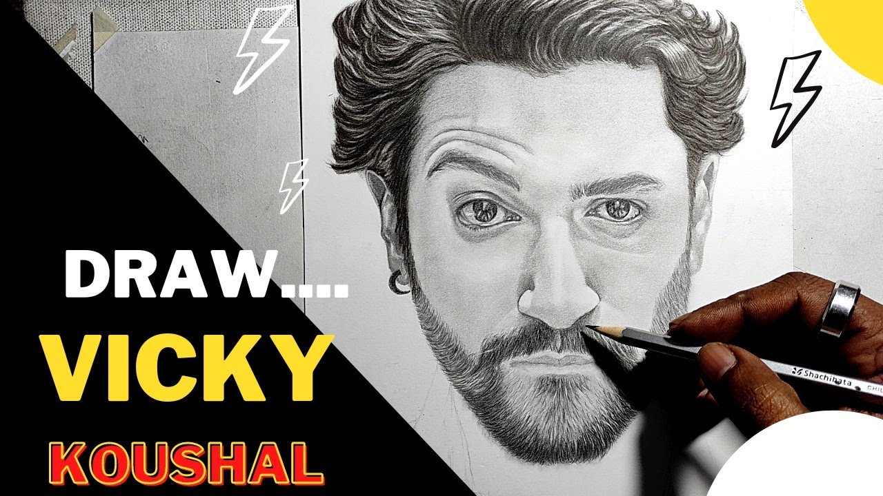 Drawing VICKY KAUSHAL How To Draw Realistic Drawing - YouTube