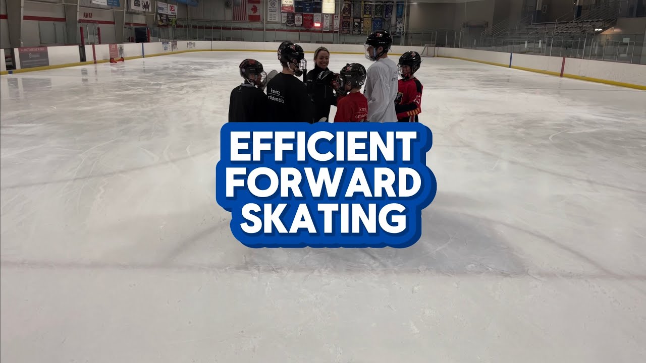 Efficient forward skating - maximizing hockey strides - YouTube