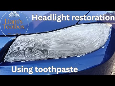 Headlight restoration using toothpaste - YouTube