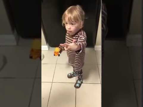 Bossy upset funny little kid . Spoiled toddler throws tantrum over ...