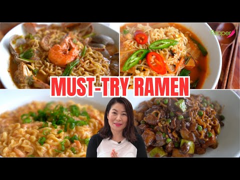 4 New Ways To Enjoy Korean Ramyun Ramen Recipes HACK | DELICIOUS Instant Ramen Recipes 맛있는 라면요리 4종