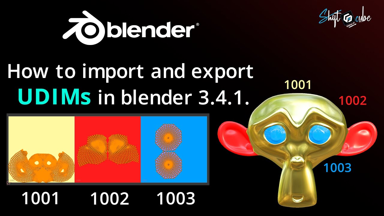 How to import and export UDIMs in Blender 3.4.1 - S4C - YouTube