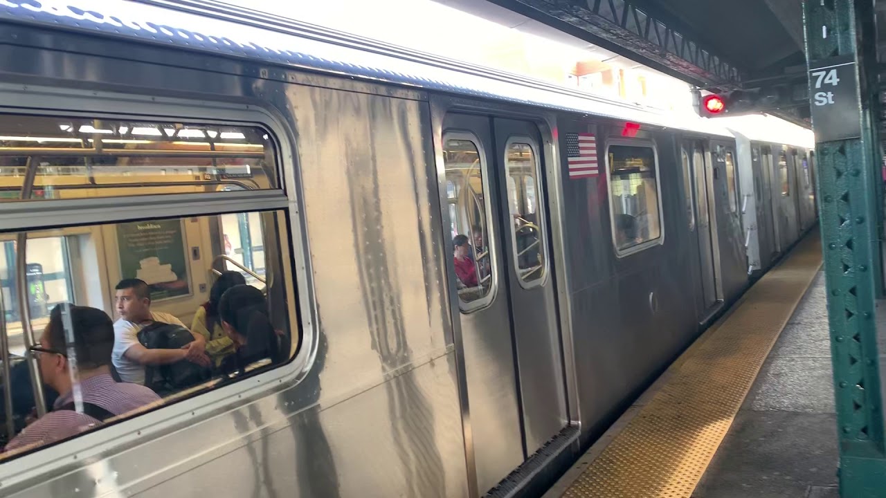 NYC Subway: Rush Hour 7 Train @ 74th St. Broadway - YouTube