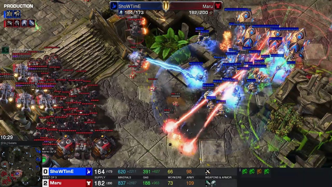 Starcraft II IEM Katowice 2024 Feb9 Maru(T) v ShoWTimE(P) Game 2 MAPS ...