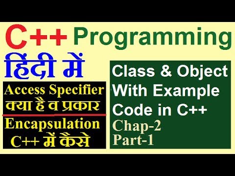 Classes and Objects in c++, Access Specifier, Data Encapsulation in c++ part-1 in hindi - YouTube