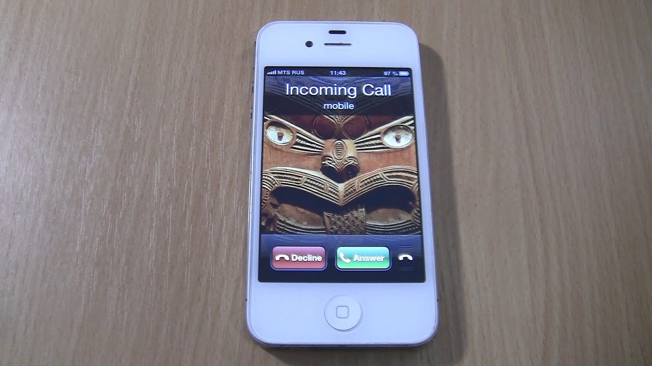 iPhone 4S iOS 6 Incoming Call - YouTube