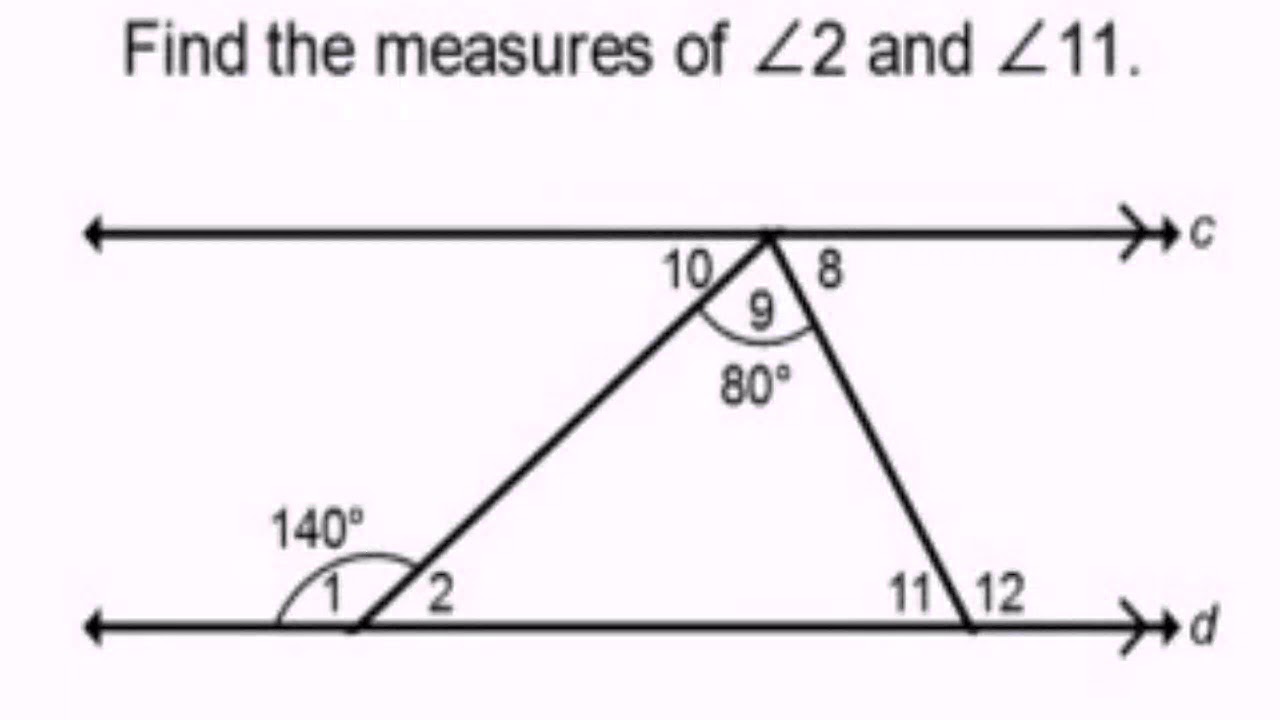 Triangle Angle Sum and Exterior Angle Theorem - YouTube