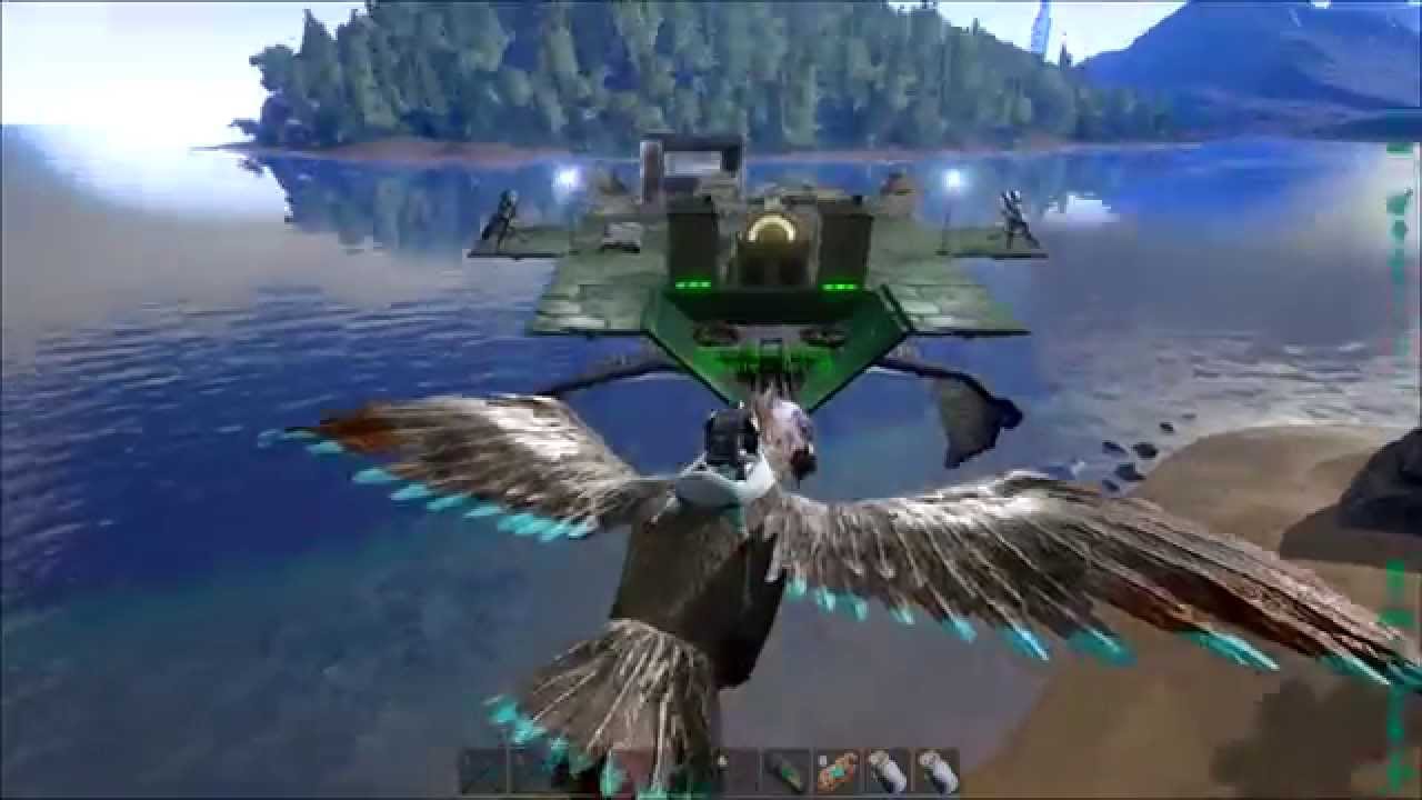 Ark: Survival Evolved Part 17 Rex Taming From A Quetzal Gunship ...