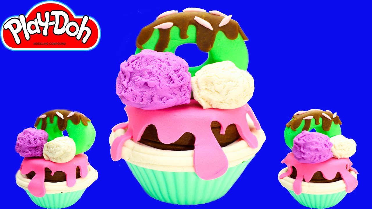 Play Doh How To Make Choc Mint Freakshake Cupcakes ! Chocolate Mint ...