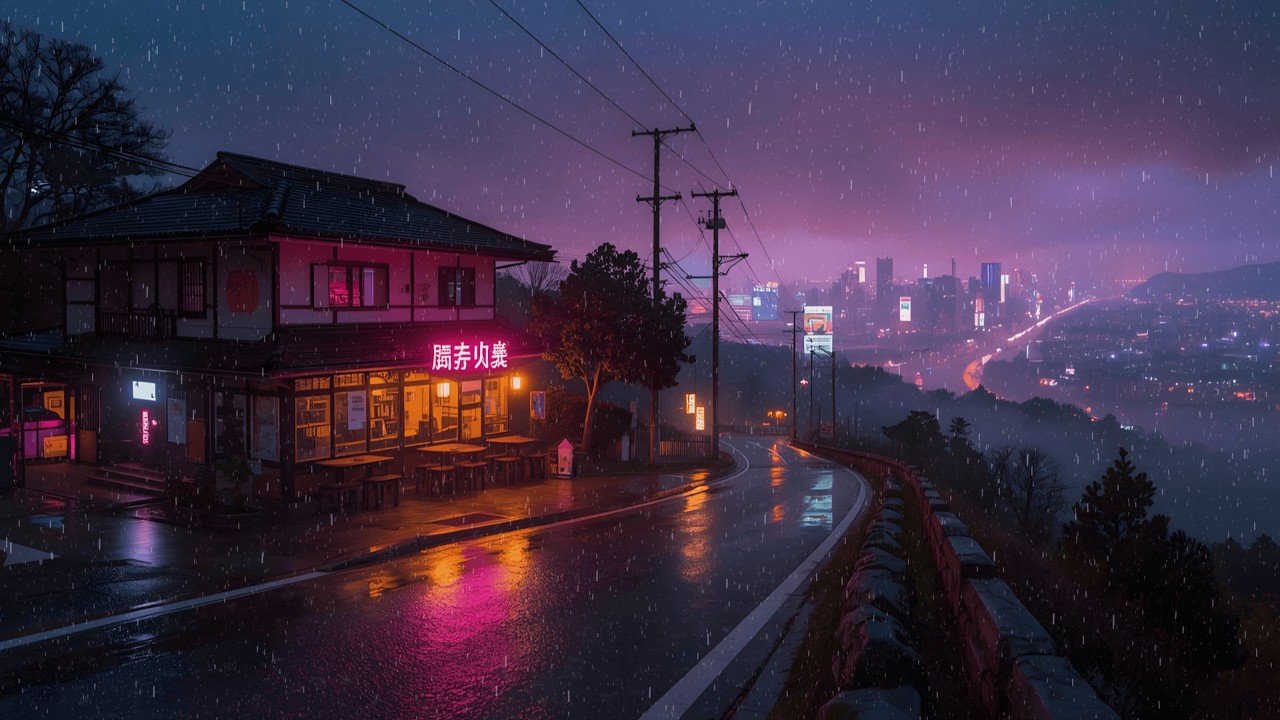 Classic 90s Tokyo Rain at Sunset — Nostalgic Lofi Beats for Calm Focus ...