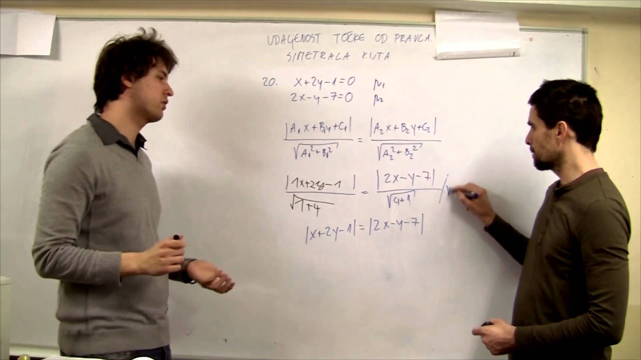 Udaljenost točke od pravca. Simetrala kuta 07 - YouTube