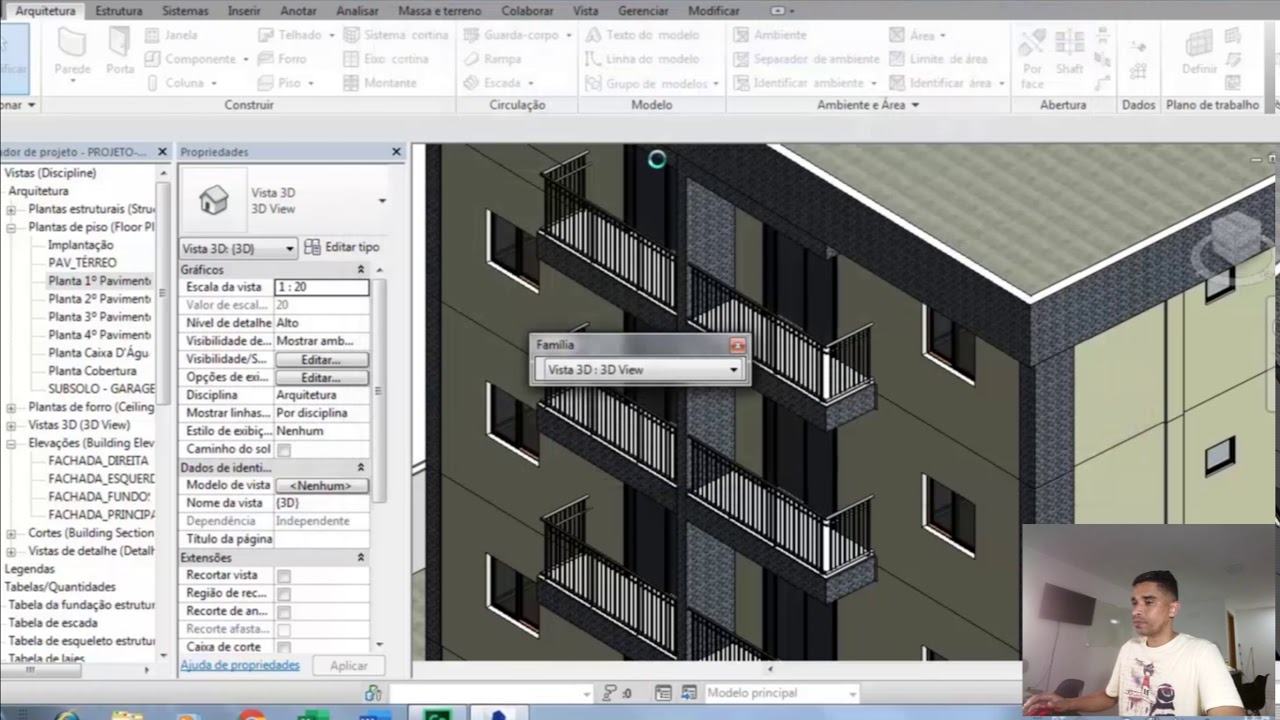 REVIT - CIRCULAÇÃO E COBERTURA - GUARDA-CORPO - YouTube
