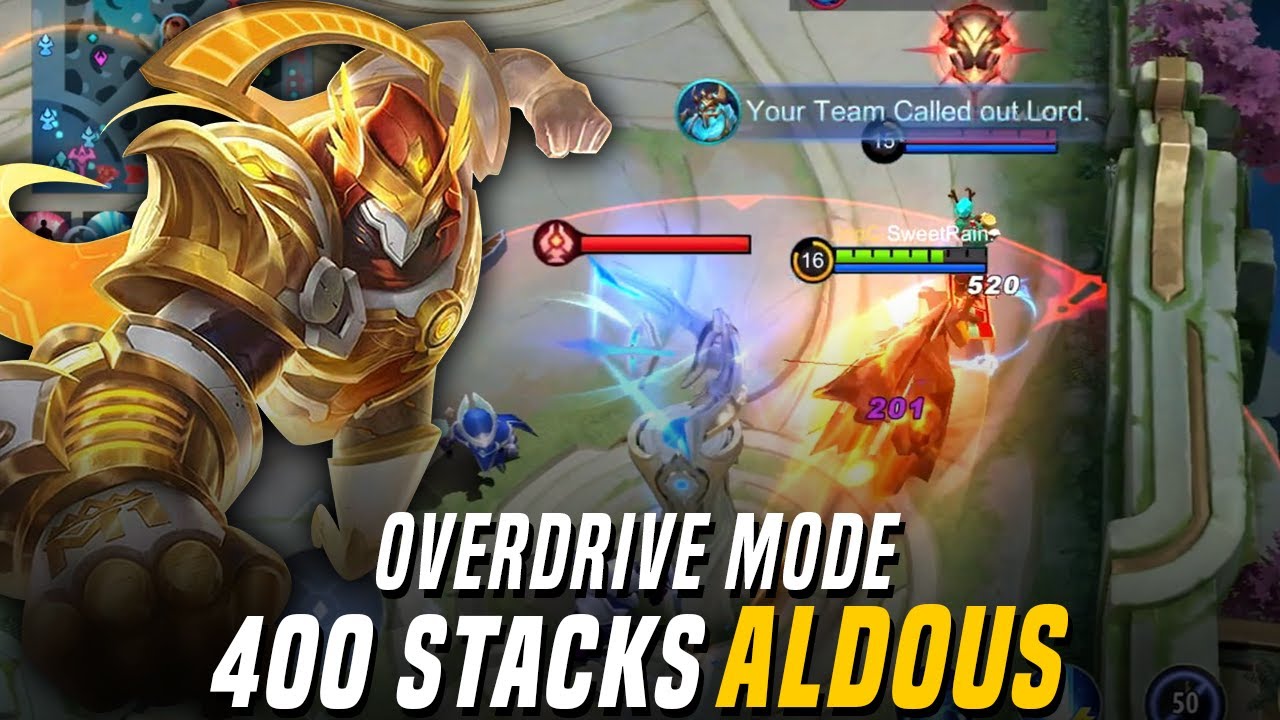 LOCK On!! | with 400 Stacks ALDOUS!! | Overdrive Mode Mobile Legends: Bang Bang - YouTube