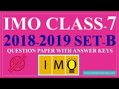 IMO Class-7 2018-19 Set B International Mathematics Olympiad SOLVED ...