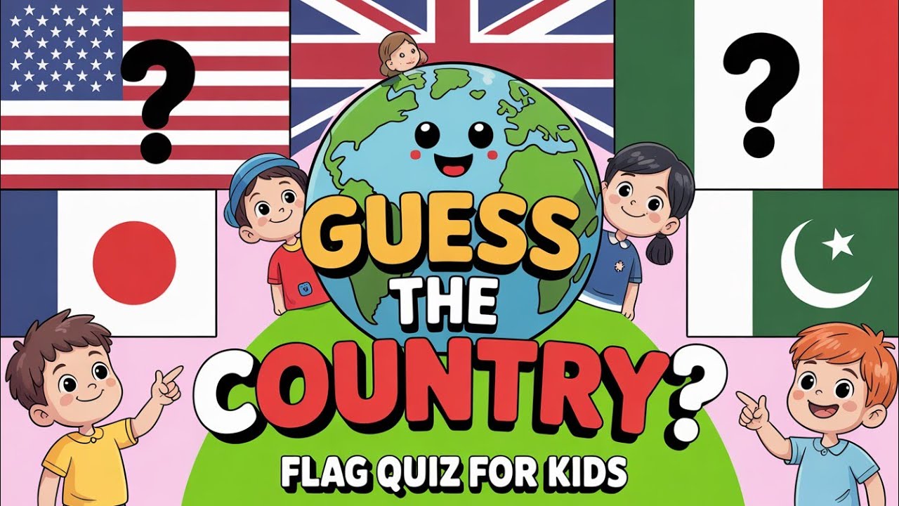 Flag Quiz for kids | Guess the country Name | Educational games for ...