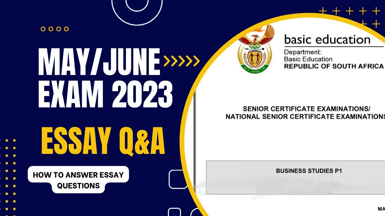 HOW TO WRITE ESSAYS 📝|| BUSINESS STUDIES GRADE 12 - YouTube