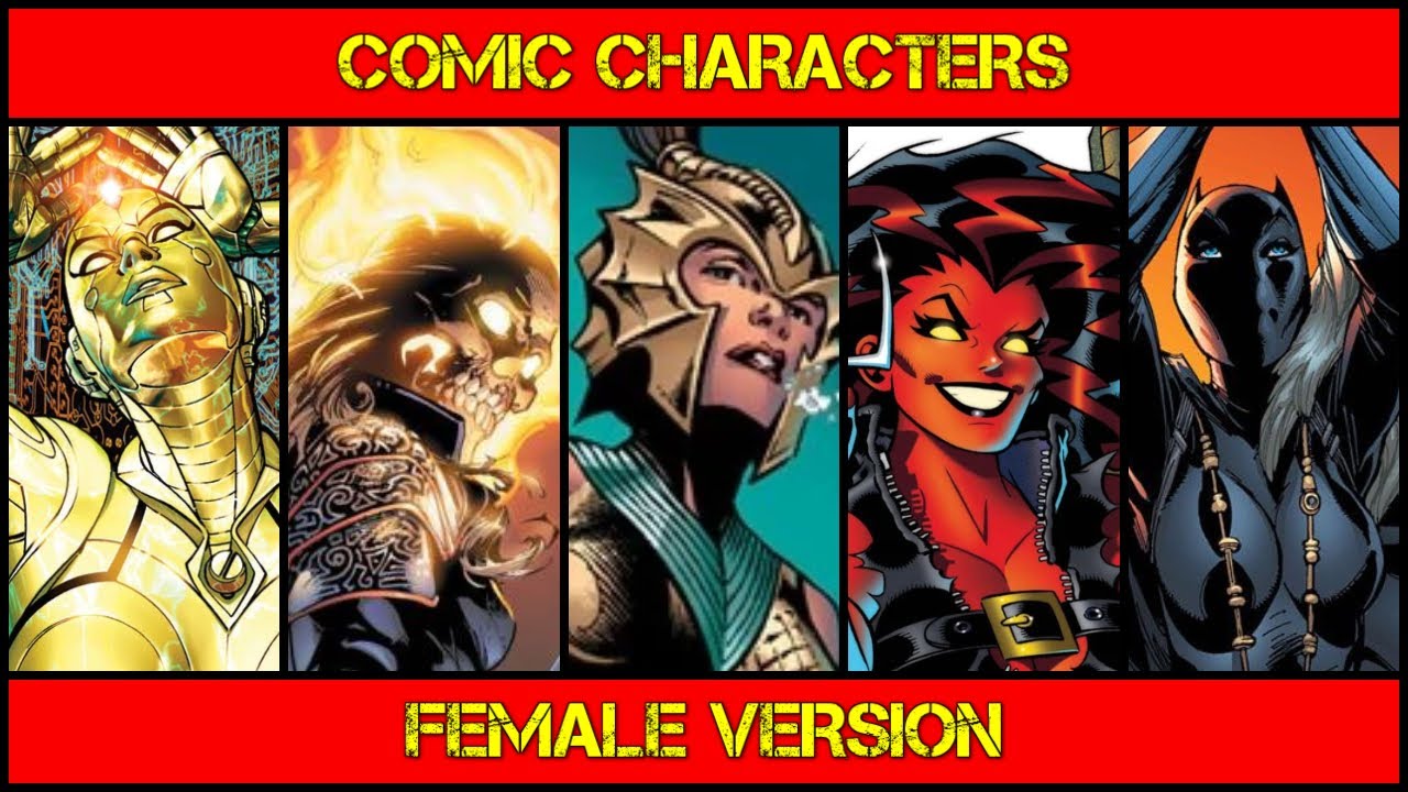 SUPERHEROES FEMALE COUNTER PART - YouTube