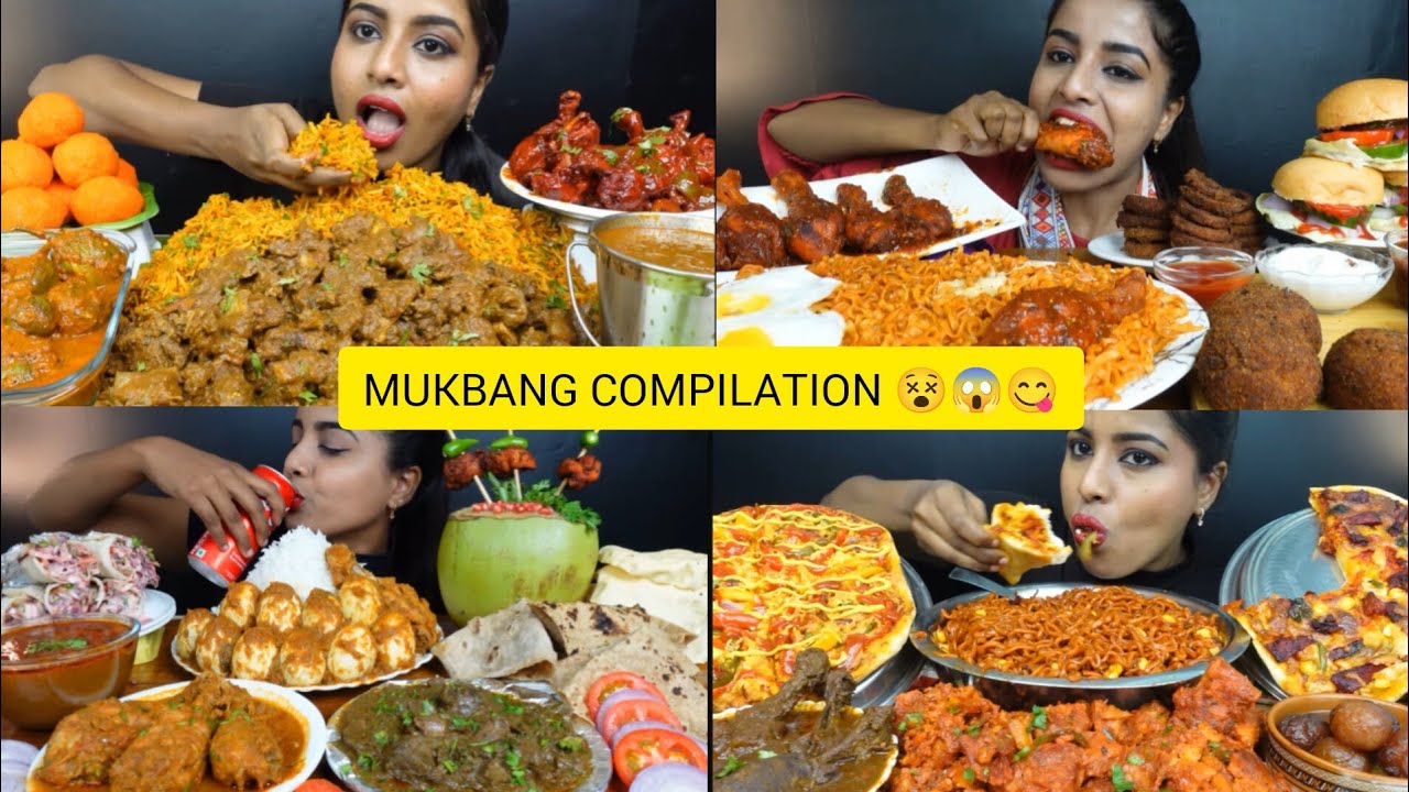 Best Mukbang Compilation | spicy Indian food mukbang | Best Food eating ...