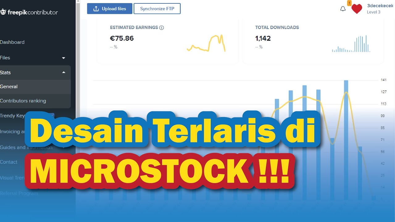 LIHAT DESAIN TERLARIS DI DASHBOARD MICROSTOCK || Ma Studio - YouTube